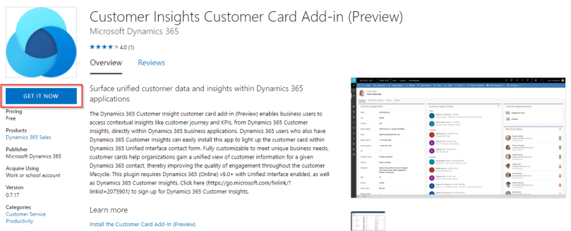 View Customer Insights stats within Dynamics 365 CE (Customer Card Add ...
